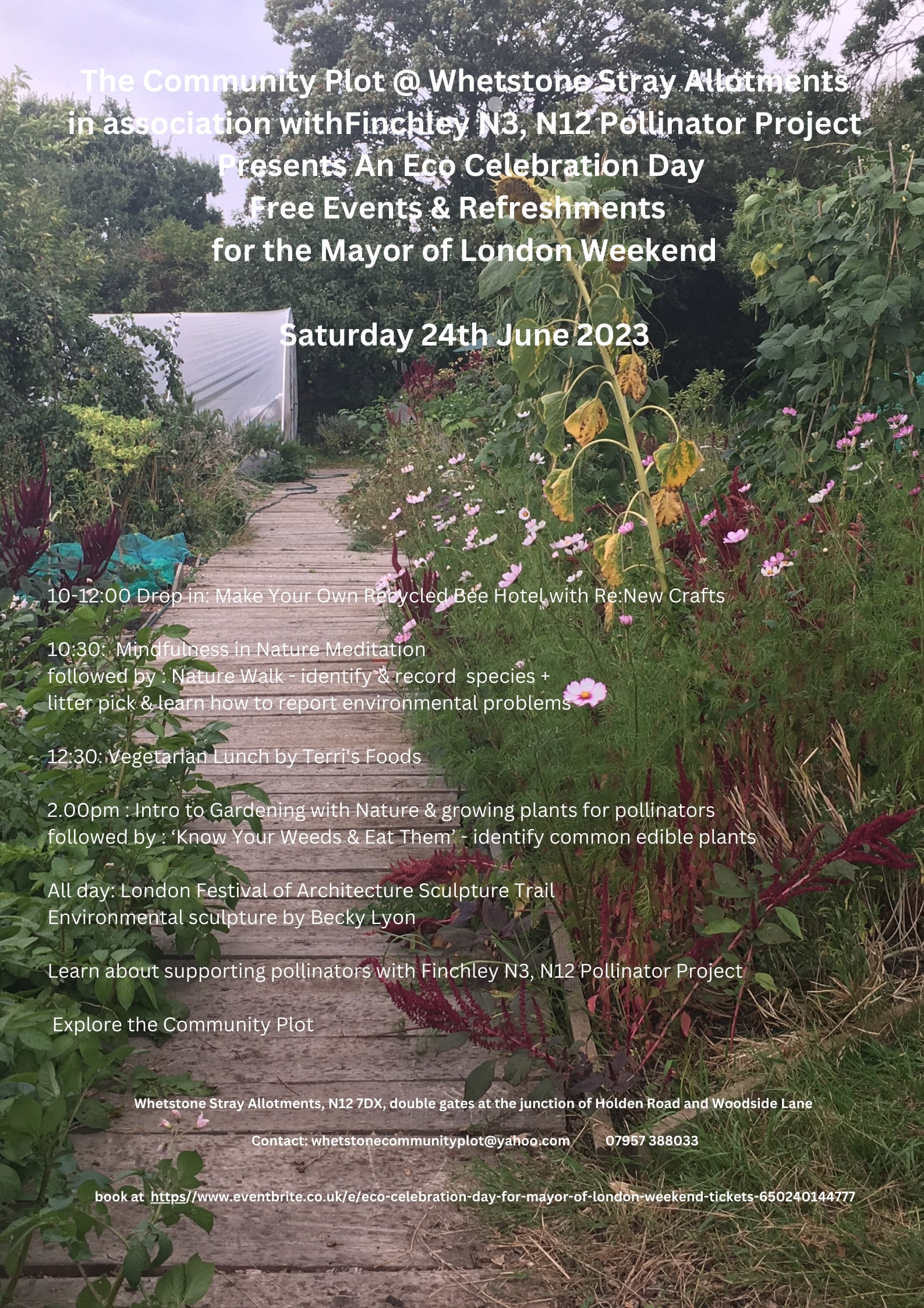 Eco Celebration Day in Whetstone on Saturday 24th June