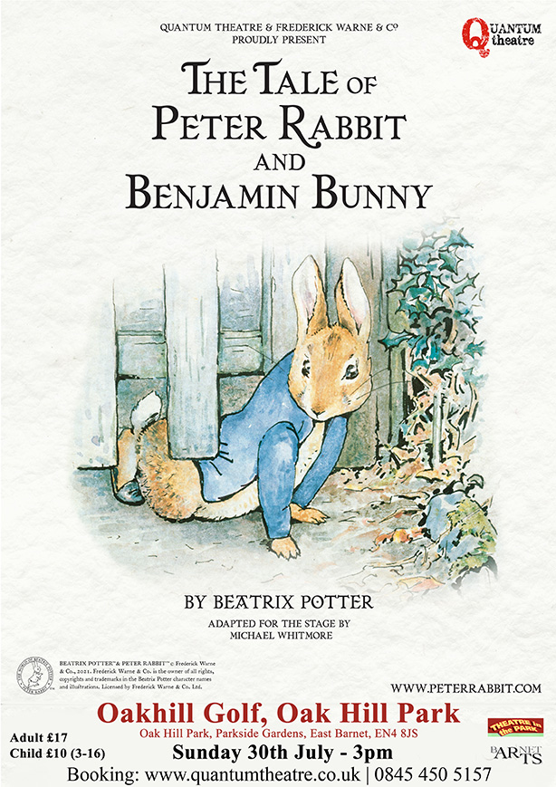 The Tale of Peter Rabbit at Oak Hill Park on July 30th