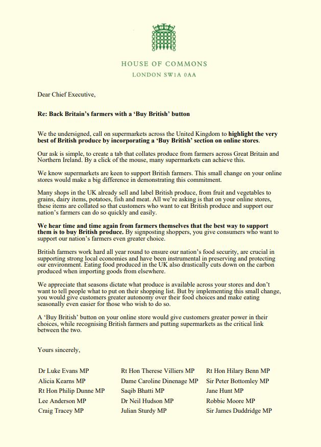 Chipping Barnet MP back "Buy British" button in online stores